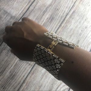 bebe | Jewelry | Bebe Diamond Gold Plated Cuff | Poshmark